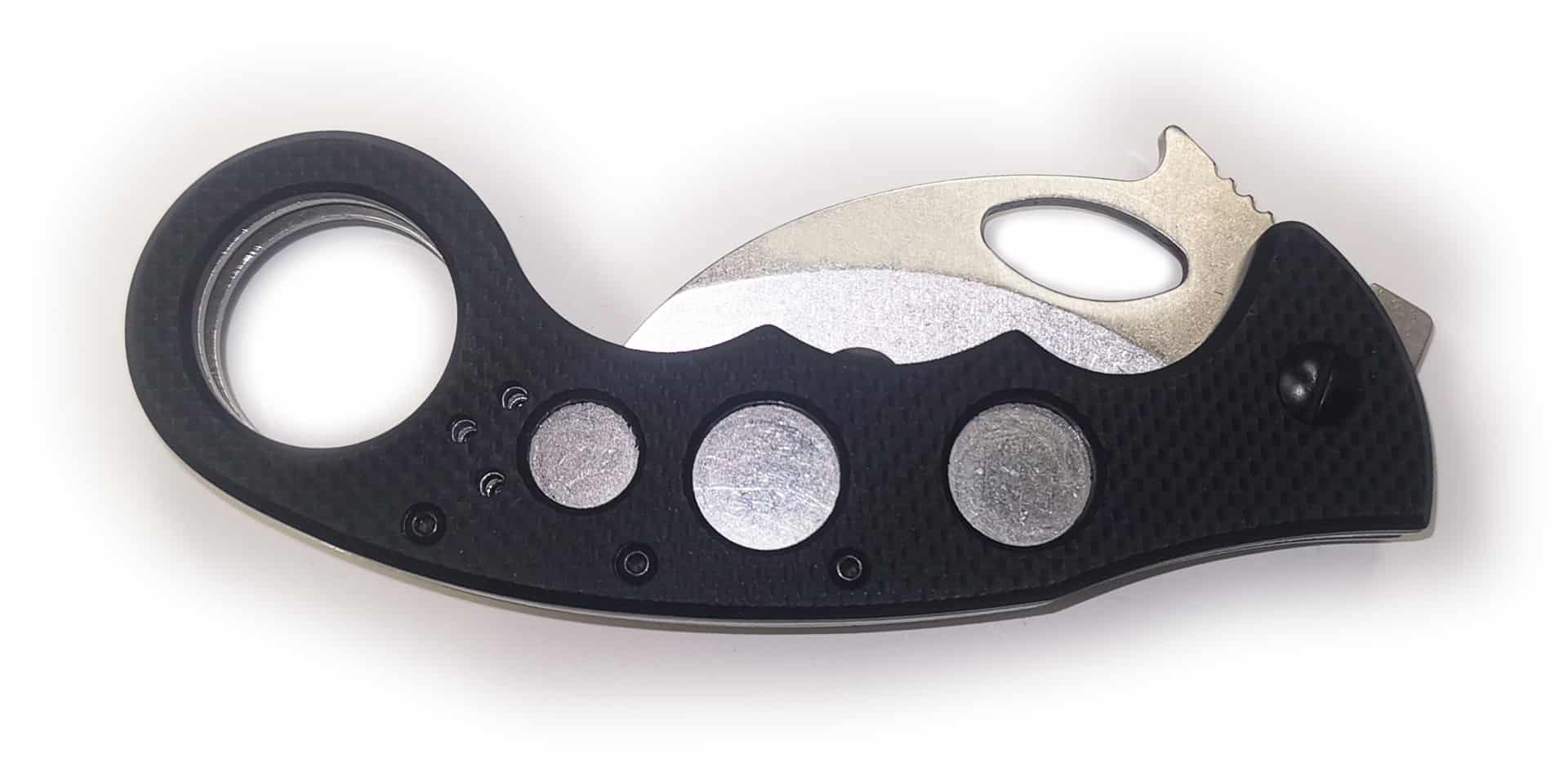 Serrated Folding Karambit Stone Washed D2 - Canadian Tactical Gadgets